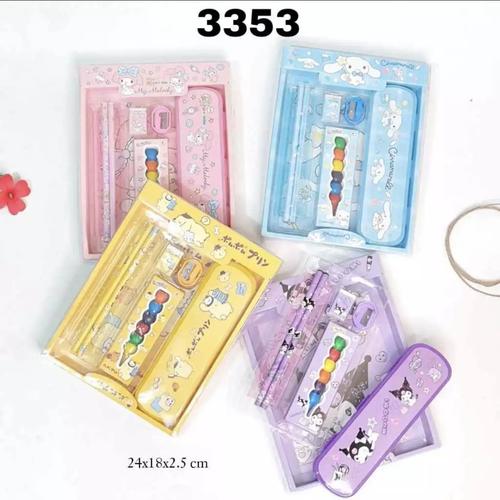 Jual Study Set Sanrio 3353 Kuromi Melody Purin Cinamorol - KUROMI - Kab ...