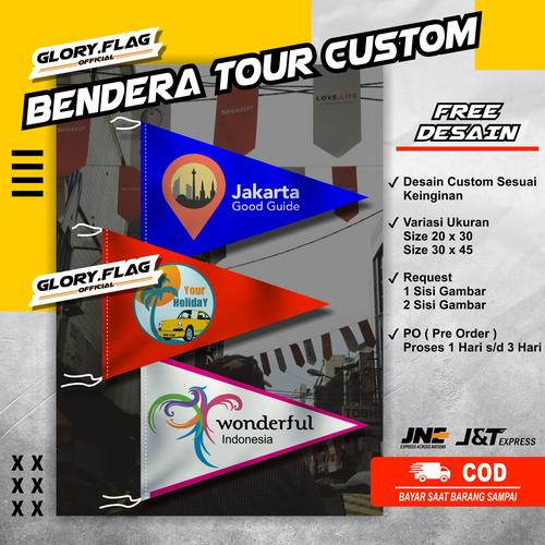 Jual CUSTOM BENDERA SEGITIGA | BENDERA TOUR GUIDE TRAVEL | BENDERA ...