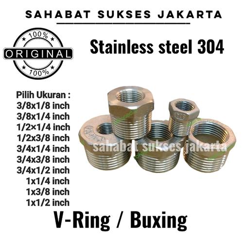 Jual Vlok ring buxing reducer drat luar dalam stainless steel sus ss ...
