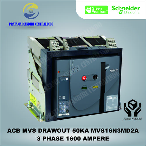 Jual ACB MVS DRAWOUT MVS16 3P 1600A 50KA TYPE MVS16N3MD2A SCHNEIDER 3 ...