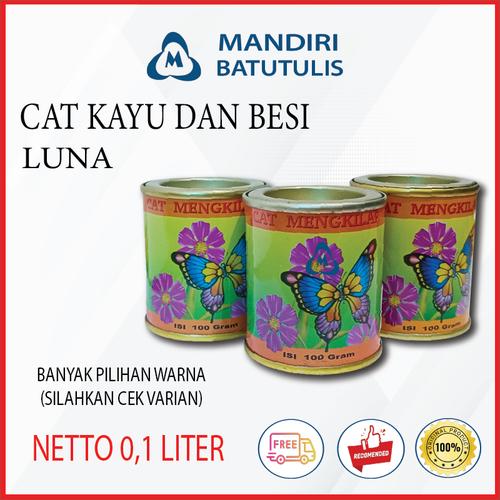 Jual Cat Kayu Besi Mengkilap LUNA Minyak 0.1 liter 100gram Cat Kaleng ...