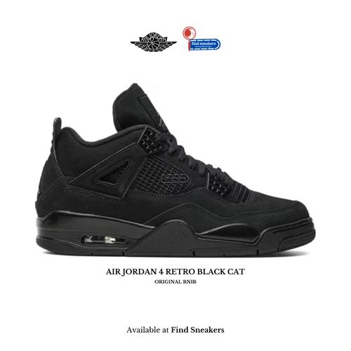 Jual Sepatu Sneakers Pria NIKE AIR JORDAN 4 RETRO BLACK CAT BRAND NEW ...