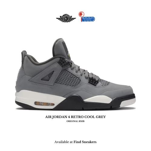Jual Sepatu Sneakers Pria NIKE AIR JORDAN 4 RETRO COOL GREY BRAND NEW ...