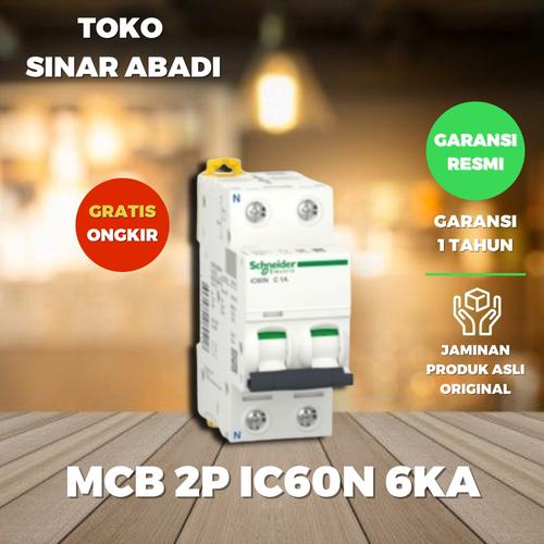 Jual MCB 2P SCHNEIDER IC60N 2 PHASE 6KA 2A 4A 6A 10A 16A 20A 25A 32A 40A 50A 63A - 2A - Jakarta ...