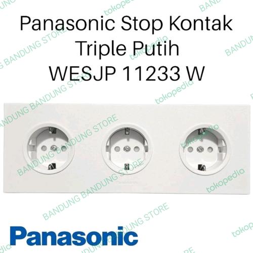 Jual PANASONIC STOPKONTAK 3 GANG PUTIH S K TRIPLE STYLE E WHITE ...