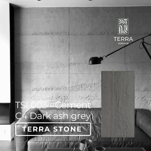 Jual Terra Surface - PU Stone Wall Panel motif Cement Concrete 120x60 tebal 1 cm - C4-DarkAsh ...