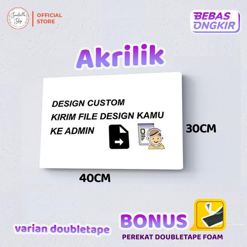 Promo Akrilik Custom Acrylic Sign board Ukuran 30 x 40 cm - SEKRUP ...