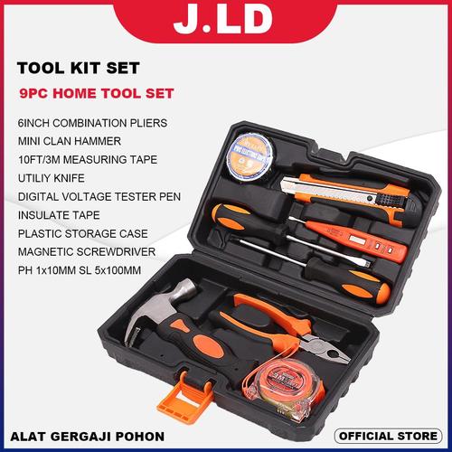 Jual Toolkit Set 9pcs Alat Pertukangan Palu handtool box Perkakas ...