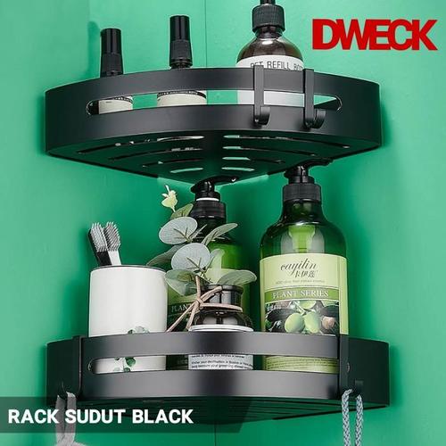Jual Rack Shampoo Rak Sabun Kamar Mandi Black Hitam - Sudut - Jakarta ...