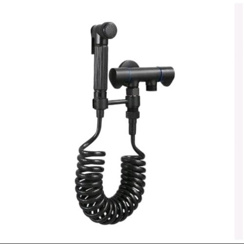 Jual Jet shower set kran cabang stainless hitam anti karat - Jakarta ...