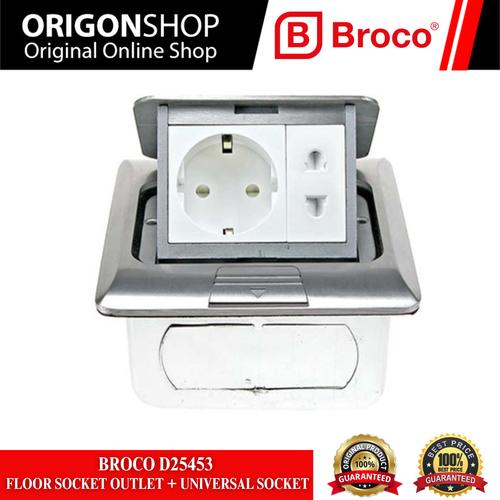 Jual BROCO D25453 Floor Socket Outlet + Universal Socket / Stop Kontak ...