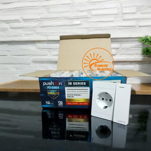 Jual Push On Saklar Premium IB Series Saklar Triple / Saklar Double ...