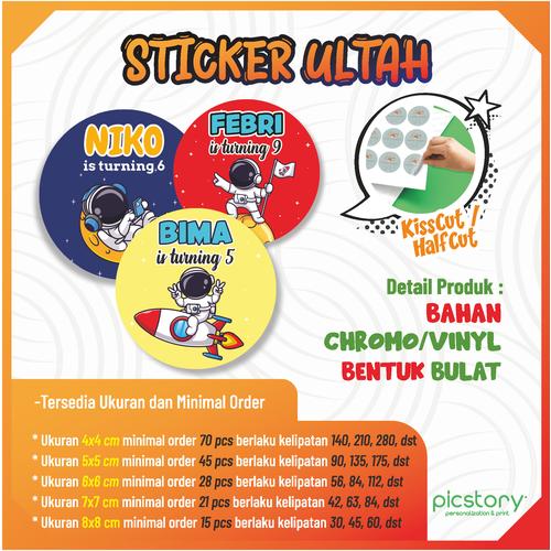 Jual Stiker Bulat Ulang Tahun Anak / Cetak Sticker Ultah Birthday ...