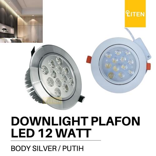 Promo Downlight LED 12 watt Mata Banyak Body Silver dan Putih 12w ...