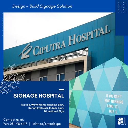 Jual Signage Hospital - Wayfinding, Hanging Sign, Denah Evakuasi ...