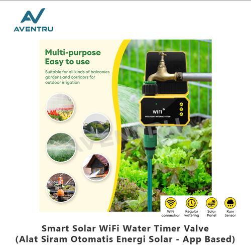 Jual Smart Solar WiFi Automatic Water Timer System Kran Alat Penyiram ...