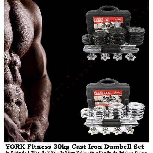 Jual Dumbell York 30Kg Barbel York 30 Kg Free Connector - Alat ...