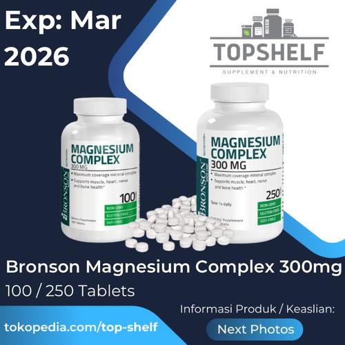 Jual Bronson Magnesium Complex 300 Mg Oxide Citrate Carbonate Original ...