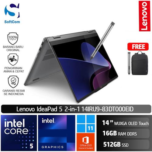 Promo Lenovo IP5 2 in 1 0EID Core 5 120U/16GB/512GB SSD/14" OLED Touch ...