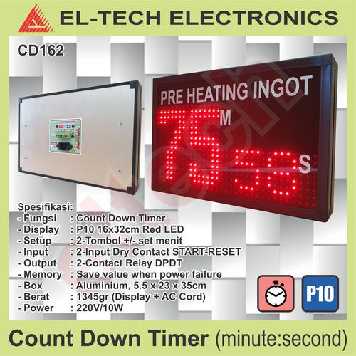 Jual Display LED Digital Timer Count Down Up Second Minute Hour Meter ...