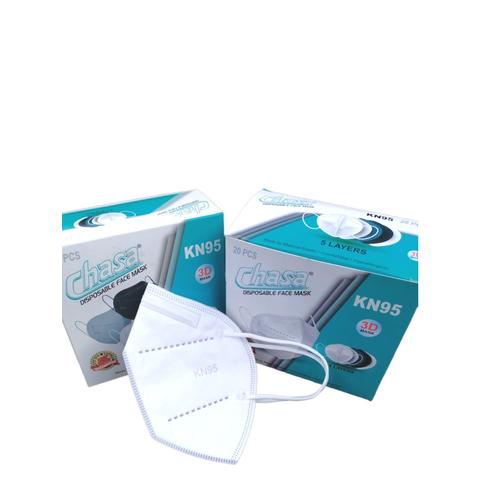 Jual Masker KN95 5Ply Chasa Earloop Kemenkes Per 10 Free Box - Hitam ...