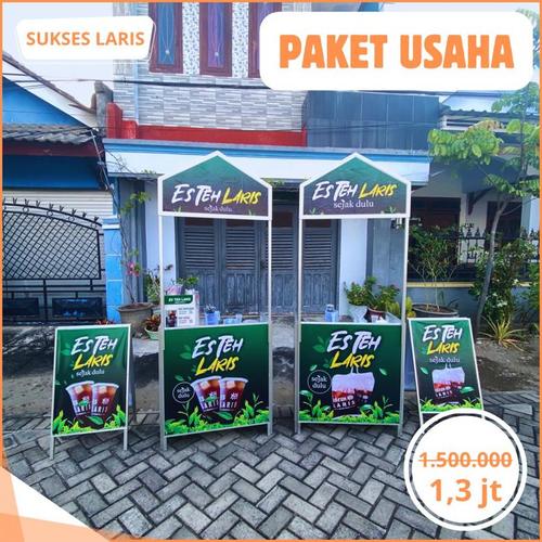 Jual PAKET USAHA MINUMAN KEKINIAN ES TEH PLASTIK DITALI PINGGIR | BOOTH ...