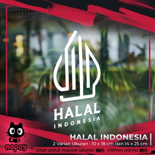 Jual Cutting Sticker Tanda Halal Indonesia Stiker Sign Kaca Cafe Resto ...
