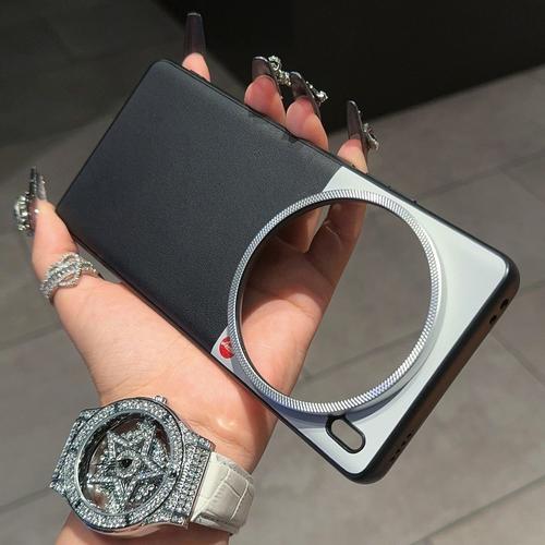 Jual For Vivo X100Pro Case Luxury Splice Leather PC Hard Phone Case For ...