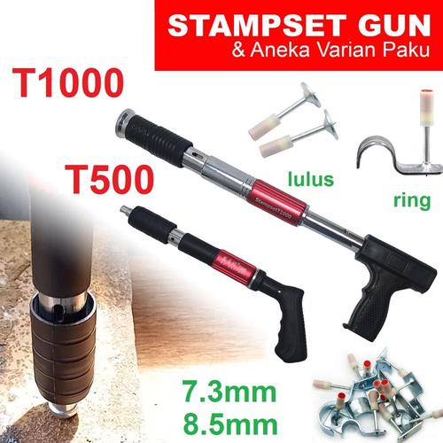 Jual Mini Stampset T500 Mesin Stamp Alat Tembak Paku 7.3mm T1000 8.5mm ...