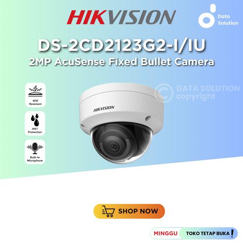Jual Hikvision IP Camera DS-2CD2123G2-I/IU 2MP AcuSense Built-in Mic Fixed Dome - 2CD2123G2-I ...