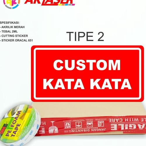 Jual Akrilik Sign Merah Custom Tulisan / KATA KATA Tipe 2 Acrylic ...
