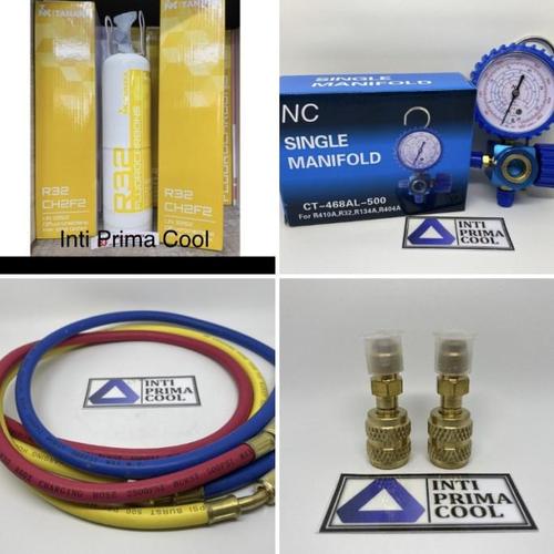 Jual Paket isi Freon AC R32 Kaleng Lengkap dgn Joint Adapter r32 ...