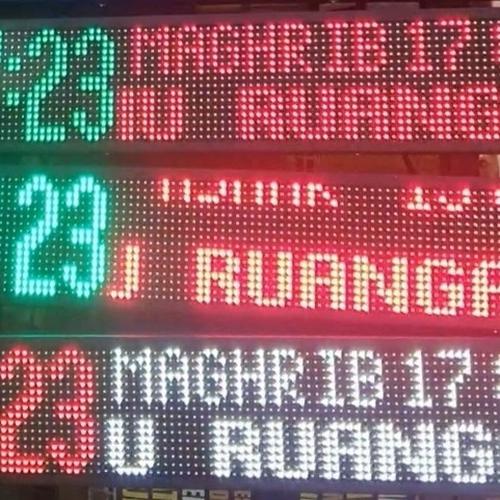 Jual jadwal solat masjid jam solat digital p10 smd ukuran 100cm x 20cm ...