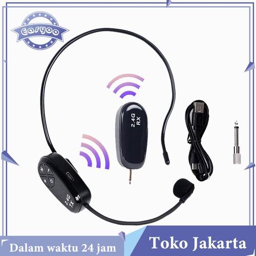Jual Mic Jepit Wireless Clip On UHF 2.4g Presentasi Tur Imam Masjid ...