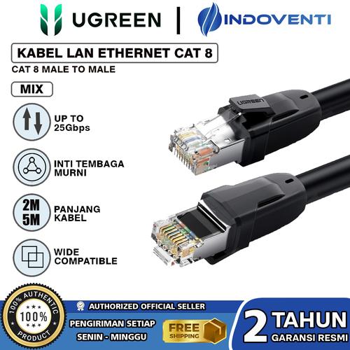 Promo UGREEN Kabel LAN Cat 8 RJ45 Ethernet Internet Network 25Gbps Pure ...