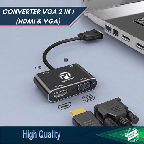 Promo CONVERTER VGA 2 IN 1 ( HDMI & VGA ), ORIGINAL PROFFTECH - Jakarta ...