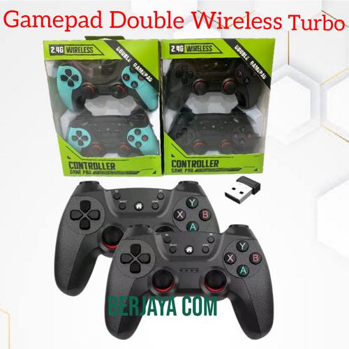 Jual Gamepad Double Wireless Turbo - Joystick Pc Controller Gaming Komputer Wireless Turbo 2 ...