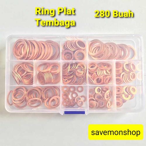 Jual Ring O Bulat Stainless Set 360 Buah Ring Plat Baut Pipih - E Clips ...