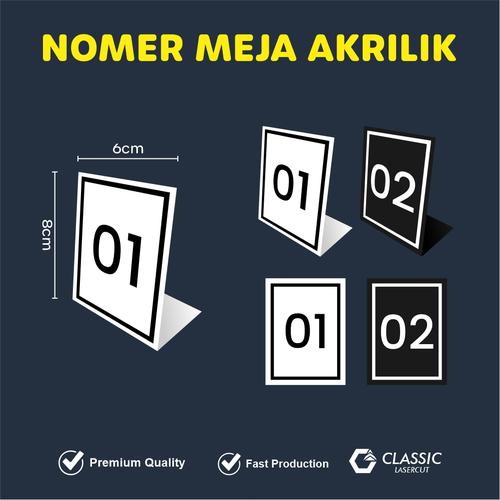 Jual Nomor Meja Akrilik Termurah / Nomor Meja Cafe / Nomor Meja Akrilik ...