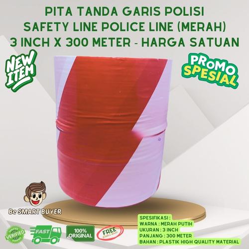 Jual GBP Garis Police Pita Tanda Line Ukuran 3 Inch x 300 Meter Merah ...