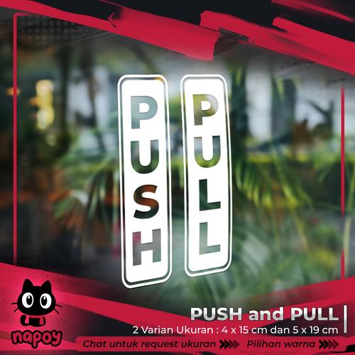 Jual Cutting Sticker Tanda Push Pull Sign Stiker Kaca Cafe Resto Toko ...