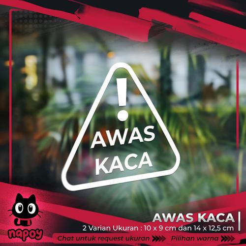 Jual Cutting Sticker Tanda Awas Kaca Stiker Sign Kaca Cafe Resto Toko ...