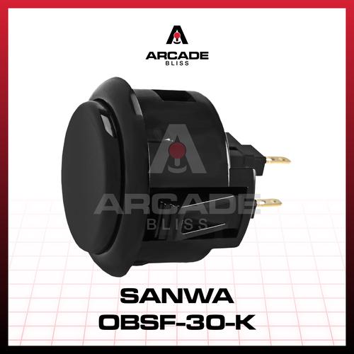 Jual Original SANWA OBSF-30 Black Hitam Push On Button Arcade Stick ...