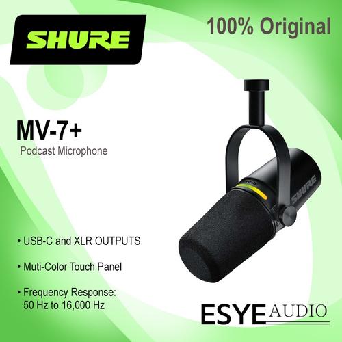 Promo Shure MV7+ MV7 Plus MV7 XLR / USB Speech Podcast Microphone / MV7 ...