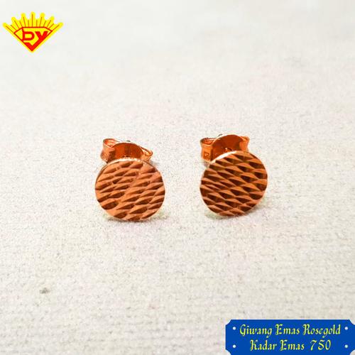 Jual Giwang Emas Rosegold model pentol Kadar Emas 750 - Jakarta Pusat ...
