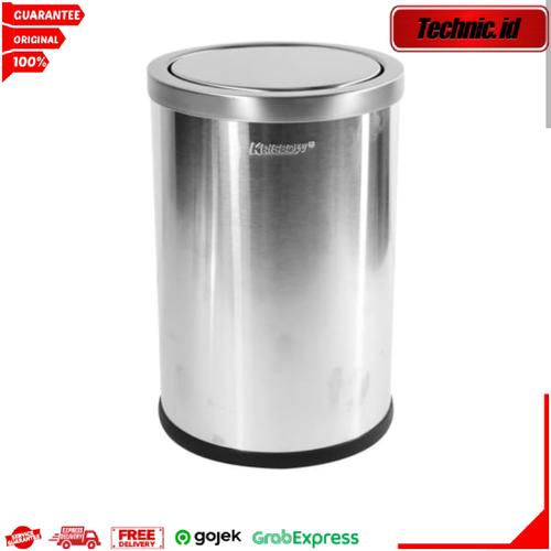 Jual Krisbow Tempat Sampah Stainless Steel Tutup Ayun Matt 20 Cm Indoor ...