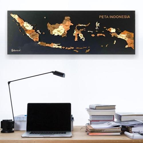 Jual Peta Frame 3D Peta Dunia & Indonesia Frame 3D 3D Wall Map Decor ...