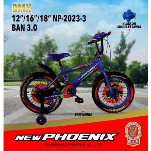 Jual Sepeda Anak BMX Ukuran 12 / 16 / 18 New Phoenix NP 2203-2 Ban 2.5 ...