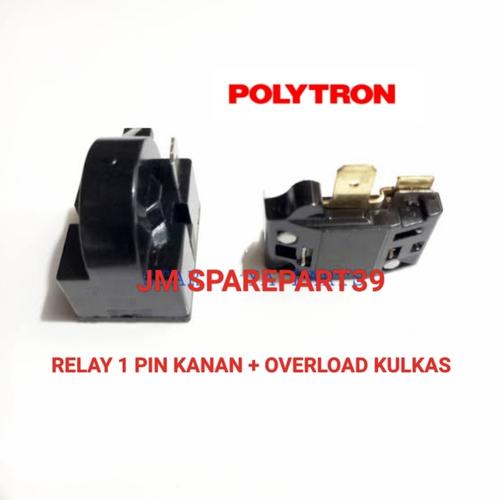 Promo [ 1 SET ] Relay 1 Pin Kanan Ptc Overload Lemari Pendingin ...