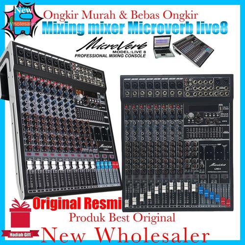 Jual Mixer Audio microverb Live 8 channel Efek lengkap Original mixing ...